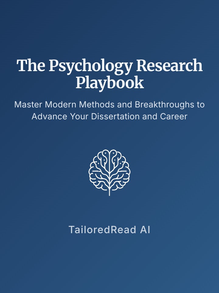 The Psychology Research Playbook Book: Master Modern Methods and ...