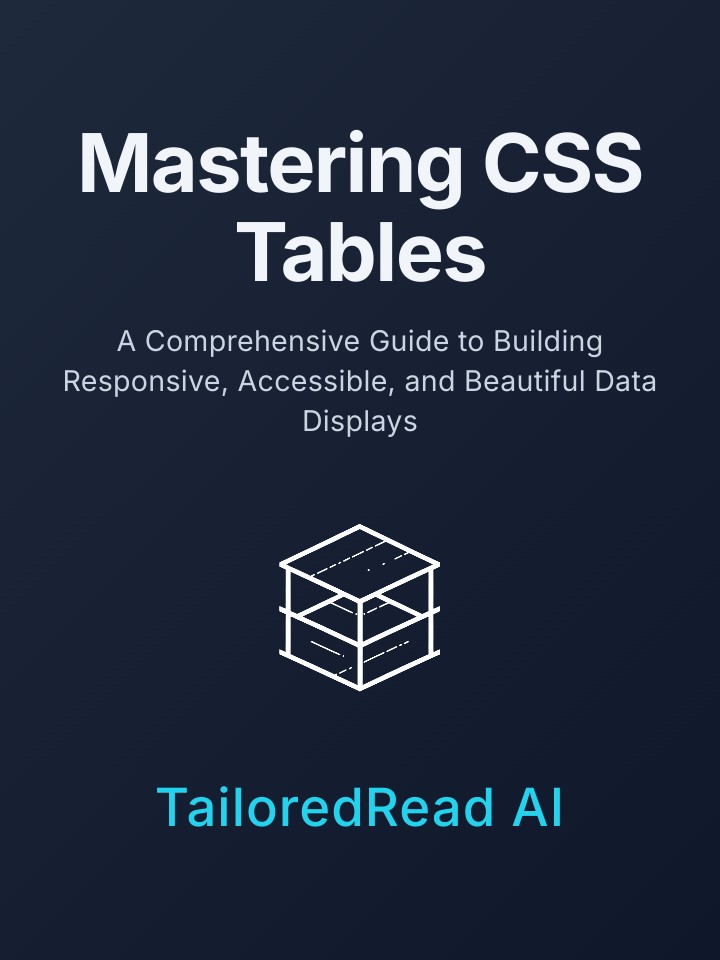 Mastering CSS Tables Book: A Comprehensive Guide to Building Responsive ...